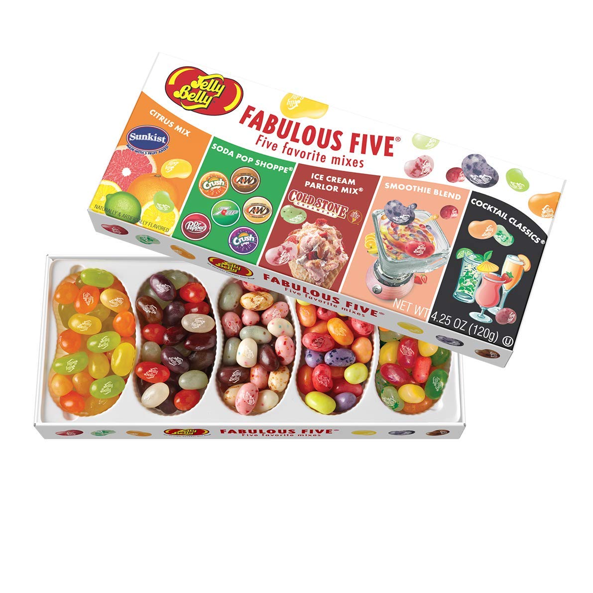 Jelly Belly Fabulous Five Gift Box 120g Australia | Tara's Candy Bar ...