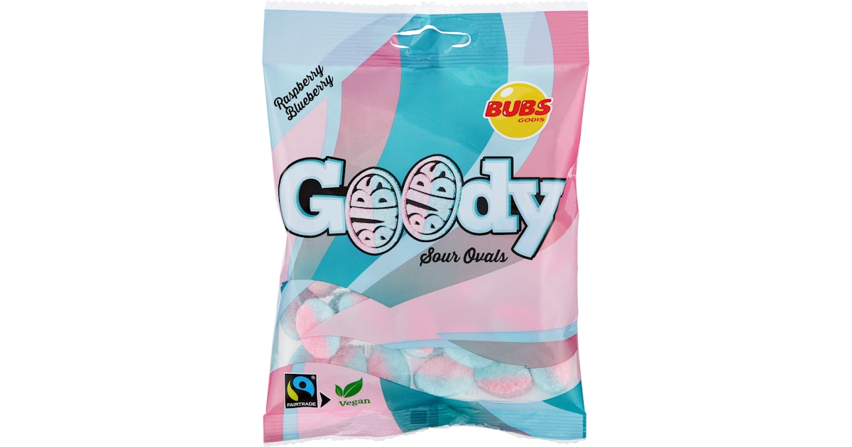 Bubs Goody Raspberry/ Blueberry 90g | Tara's Candy Bar | Online Lolly ...
